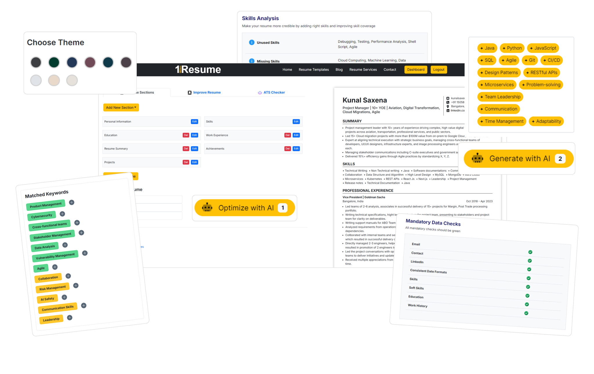 Free AI Resume Builder – ATS Friendly & Fast | 1MillionResume