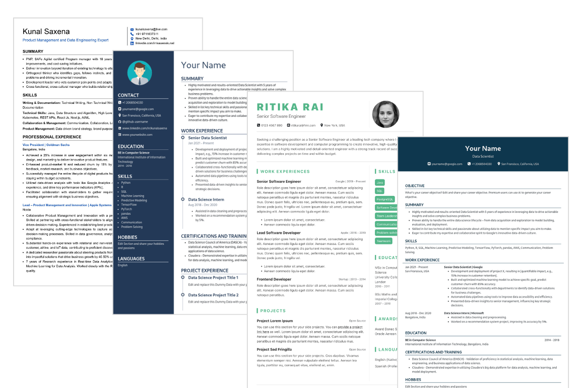 Free AI Resume Builder – ATS Friendly & Fast | 1MillionResume