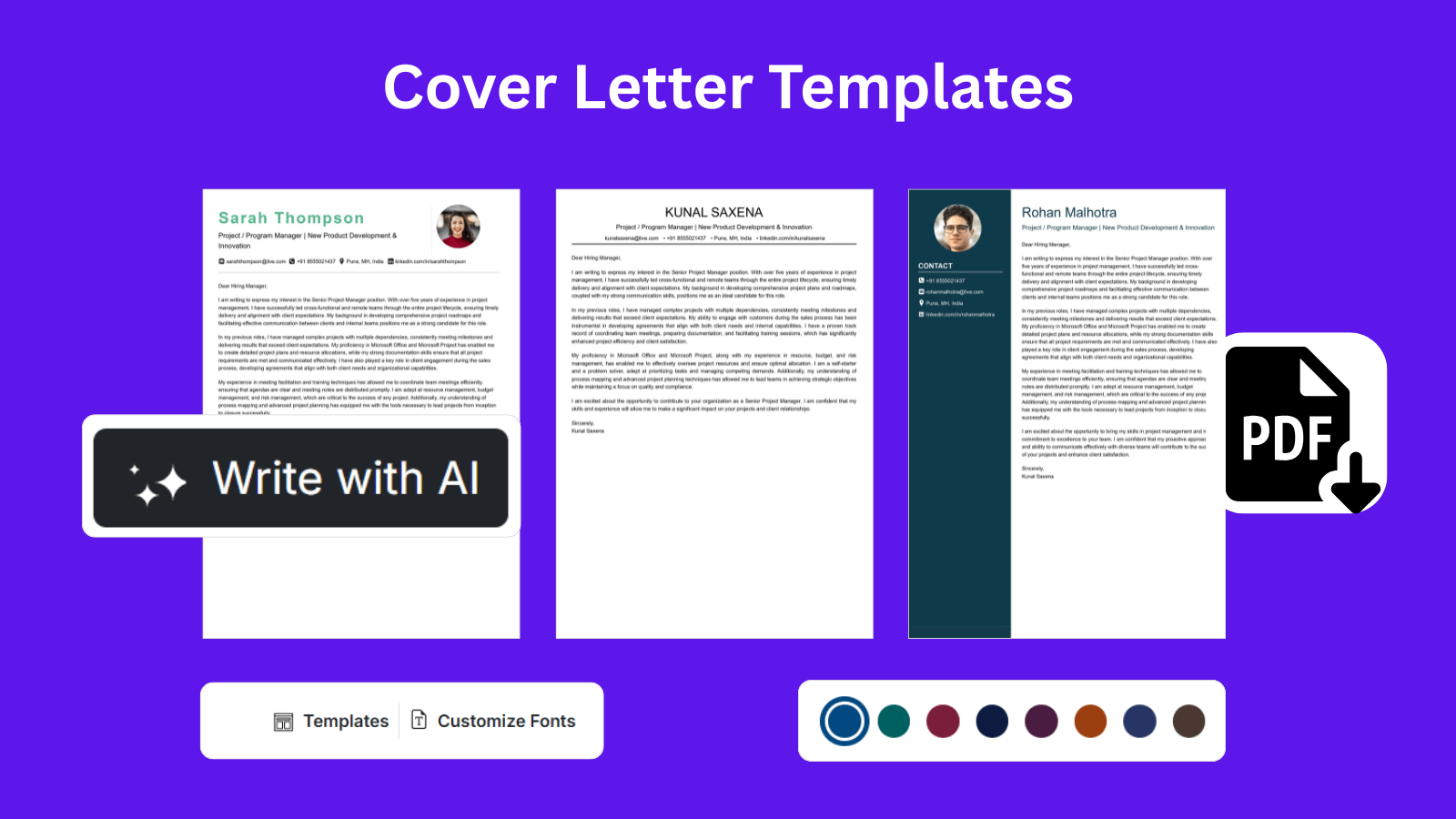 7+ Cover Letter Templates with AI writer | 1MillionResume