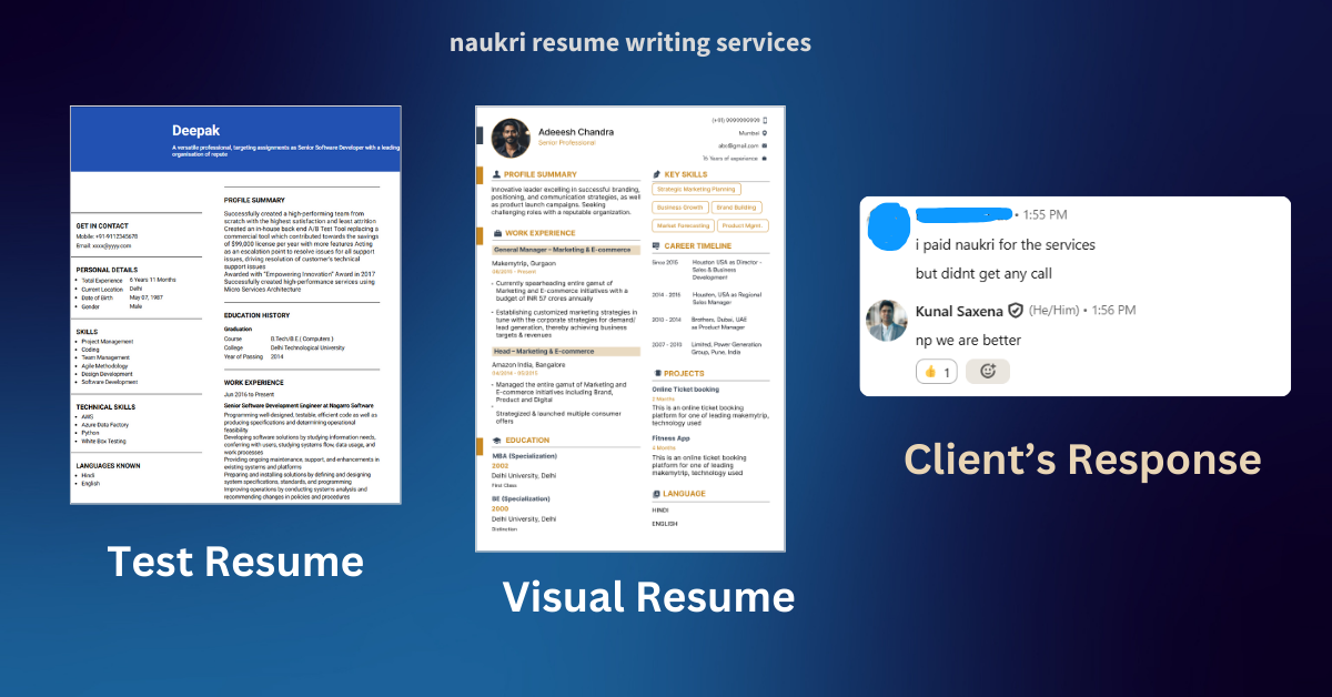 Naukri Resume Services Review & Alternative